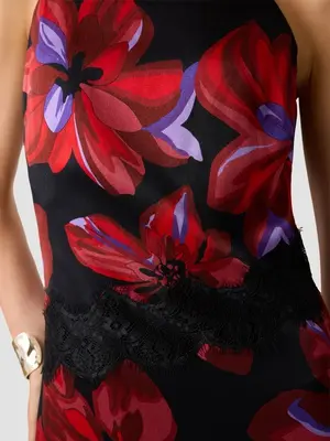 Ramy Brook Leila Floral Asymmetric Maxi Dress