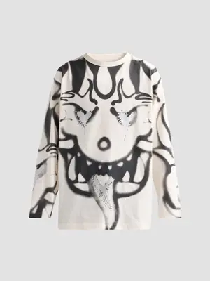 ADIDAS Y-3 Y-3 X Adidas Graphic Long-sleeve Shirt - Cloud White