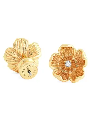 ANABEL ARAM Wildflowers 18k--plated & Cubic Zirconia Stud Earrings