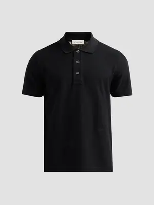 LANVIN Classic Leopard Polo Shirt - Black