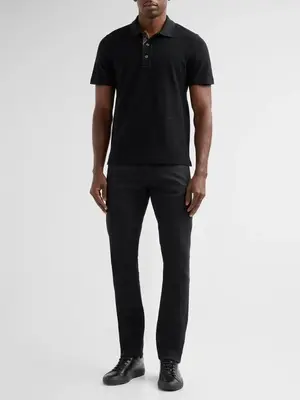 LANVIN Classic Leopard Polo Shirt