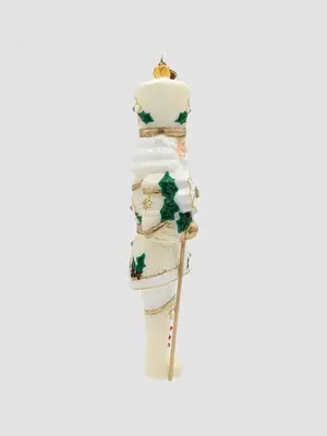 JAY STRONGWATER Holiday Poinsettia Nutcracker Christmas Ornat