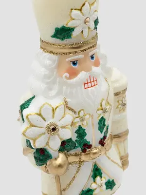 JAY STRONGWATER Holiday Poinsettia Nutcracker Christmas Ornat