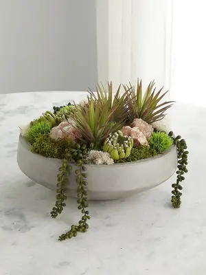 TC FLORAL Artificial Succulents Arranget - Multi