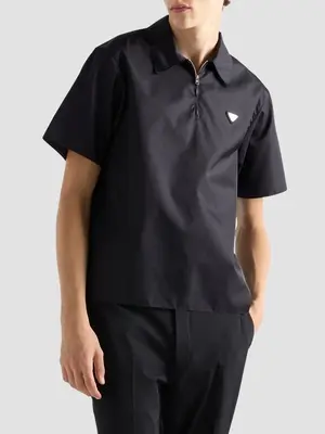 Prada Short-sleeved Re-nylon Polo Shirt