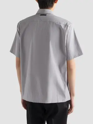 Prada Short-sleeved Stretch Cotton Shirt - Grey