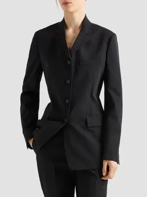 Prada Single-breasted Techno Stretch Jacket