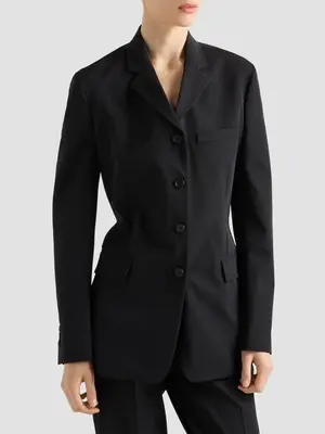 Prada Single-breasted Techno Stretch Jacket