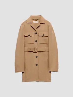 Prada Single-breasted Double Cloth Caban Jacket - Brown