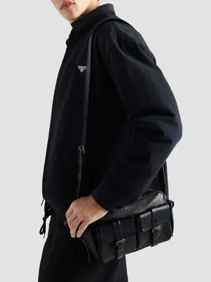 Prada Route Leather Shoulder Bag