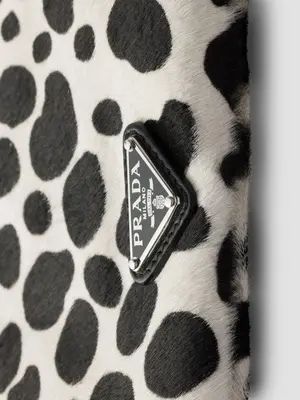 Prada Small Printed Calf Hair Leather Shoulder Bag