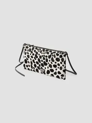Prada Small Printed Calf Hair Leather Shoulder Bag