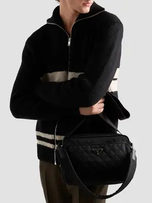 Prada Re-nylon And Leather Shoulder Bag