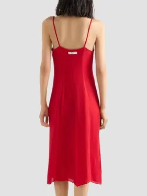 Prada Embroidered Triple Chiffon Slip Dress