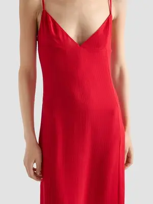 Prada Embroidered Triple Chiffon Slip Dress