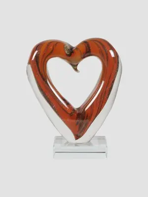 DALE TIFFANY Rossa Heart Glass Sculpture