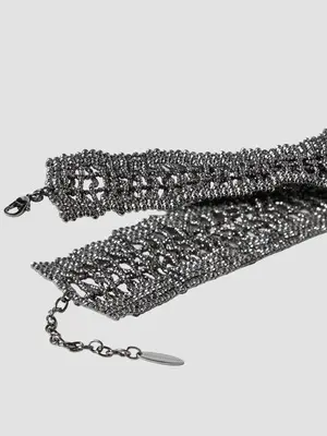 Brunello Cucinelli Sterling Wide Choker Necklace
