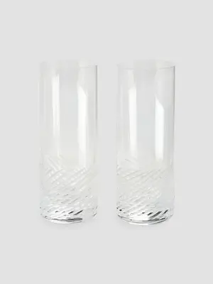 Brunello Cucinelli Set Of Two Dry Spirit Glasses In Murano Glass - Transparent
