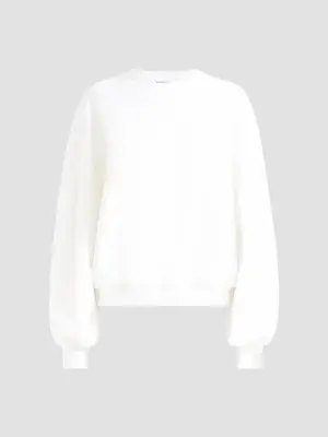 Brunello Cucinelli Cotton And Linen French Terry Sweatshirt With Monili