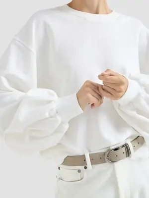 Brunello Cucinelli Cotton And Linen French Terry Sweatshirt With Monili