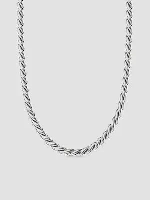 David Yurman Sculpted Cable Chain Necklace In Sterling 5.7mm - Silver