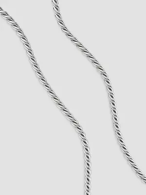 David Yurman Sculpted Cable Chain Necklace In Sterling 5.7mm
