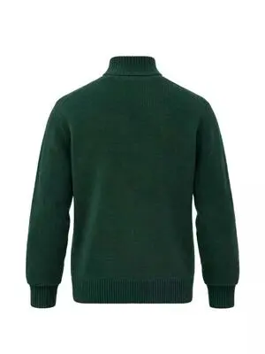 Lacoste Zipped High-neck Wool Sweater