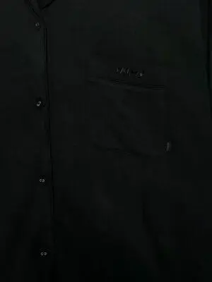 SKIMS Logo-embroidered Button-up Pyjama - Black