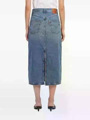 LEVI'S Front-slit Denim Midi Skirt