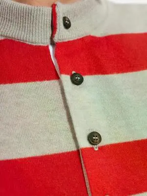 Jacquemus The Ettore Knit Striped Henley Sweater