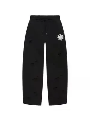 LOSTSHDWS Distressed Logo-print Track Pants - Black