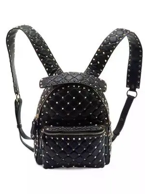Valentino Garavani Rockstud Spike Quilted Backpack - Black