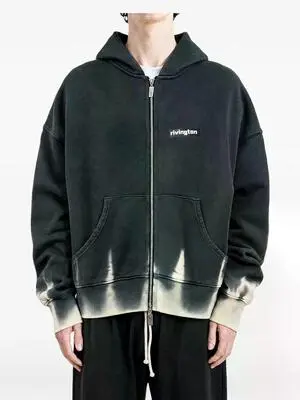 RIVINGTON ROI REBIS Dark Country Zip-up Hoodie - Black