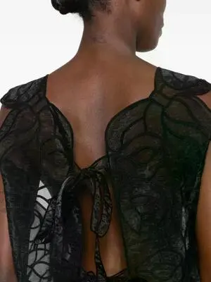 Cecilie Bahnsen Floral-embroidered Organza Top
