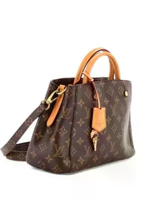 LOUIS VUITTON Montaigne Handbag Monogram Canvas Bb Satchel - Brown