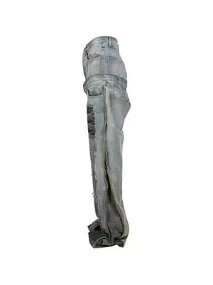 RIVINGTON ROI REBIS Layered-waistband Distressed Jeans
