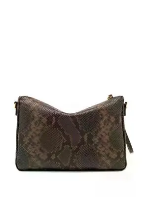 GIANNI CHIARINI Nora Leather Clutch Bag - Brown