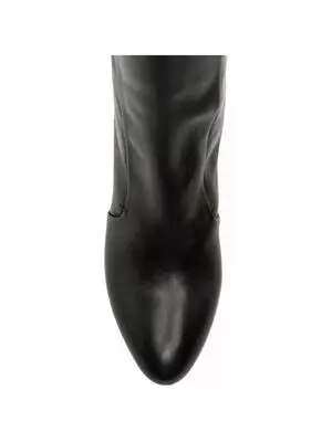 LORENA PAGGI Rear-zip Leather Ankle Boots