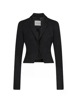 Andamane New Zefira Single-breasted Cropped Blazer - Black