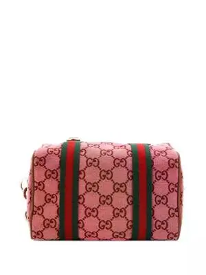 Gucci Web Boston Bag Gg Canvas Mini Travel Bag