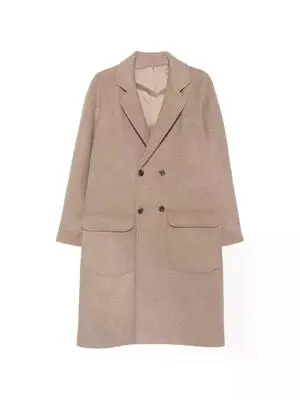 OFFICINA SARTORIALE Double-breasted Notched-lapels Coat - Neutrals