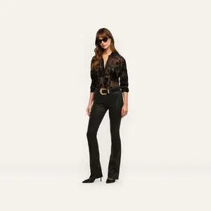 L'AGENCE Laurent Velvet Blouse Top