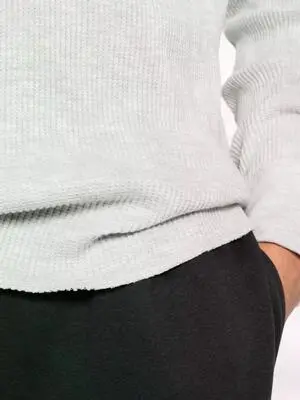 SKIMS Waffle-knit Long-sleeve Sweatshirt