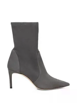 STUART WEITZMAN Power Suede Ankle Boots - Grey