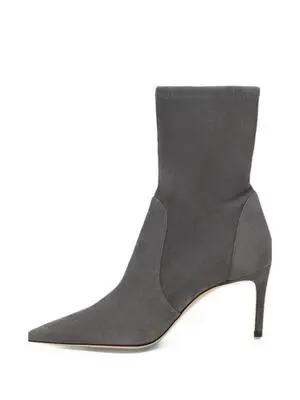 STUART WEITZMAN Power Suede Ankle Boots - Grey