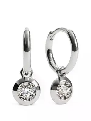 Monica Vinader Round Diamond Huggie Earrings