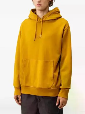 C.P. COMPANY Brushed And Emerized Diagonal Fleece Hooded Logo Sweatshirt