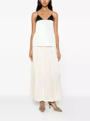 SEMICOUTURE Pleated A-line Maxi Skirt