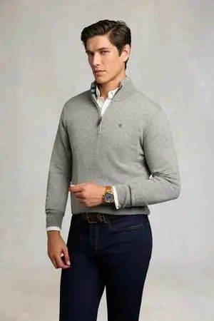 Holland Cooper Fine Quarter Zip Knit Marl