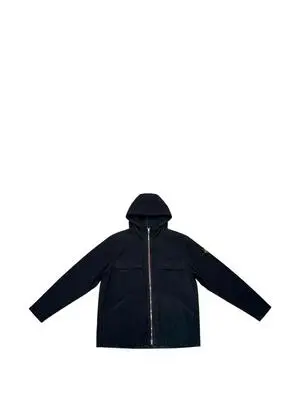 Stone Island Zip-up Hooded Jacket - Blue